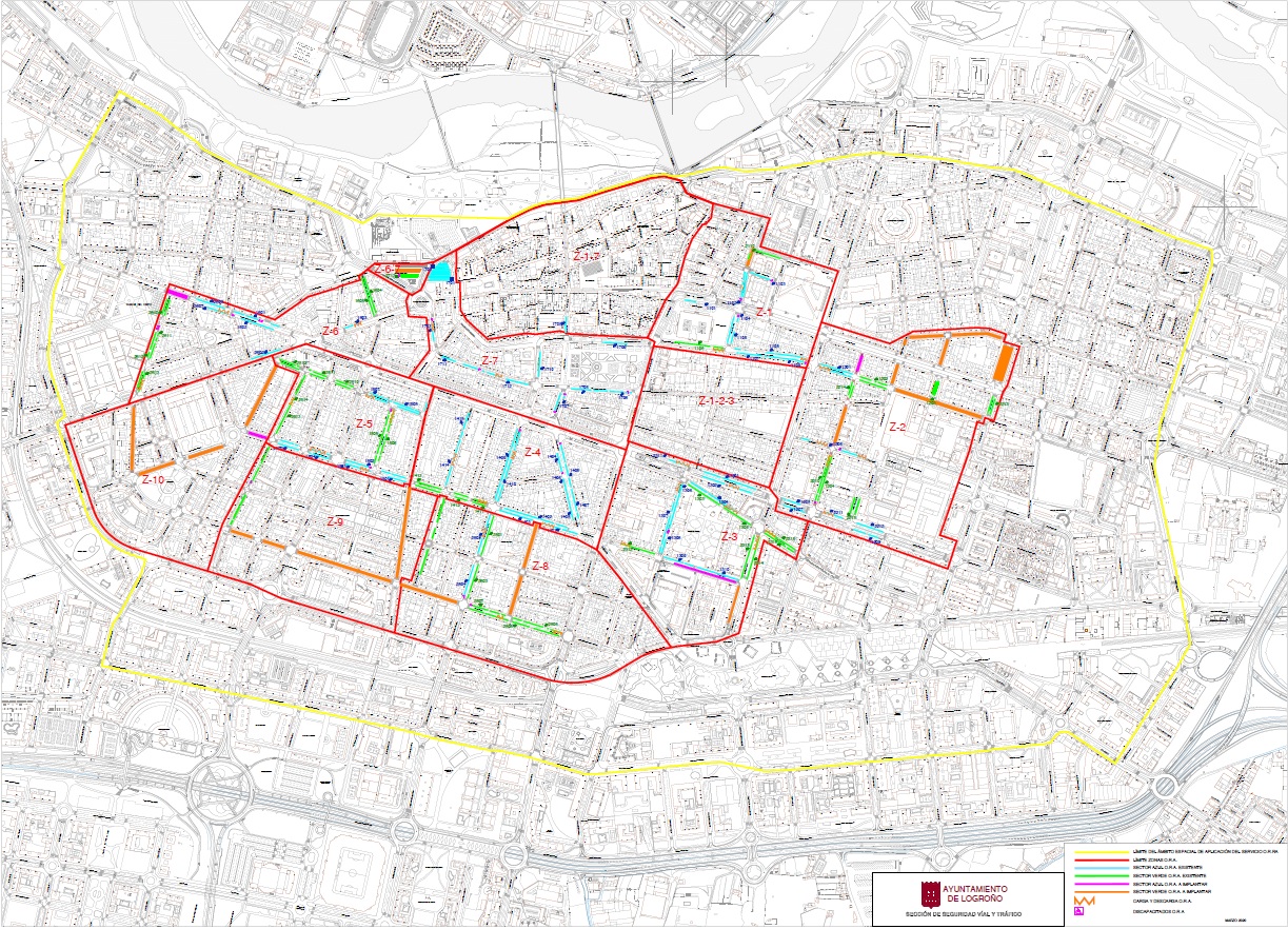 Plano de zonas O.R.A. – ORA Logroño
